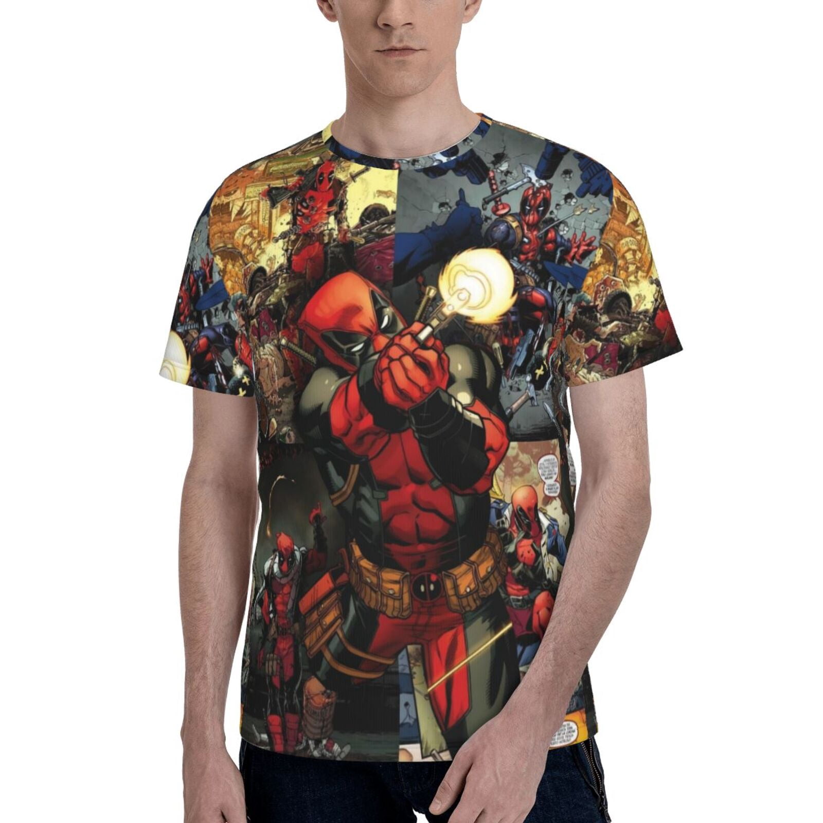 Deadpool Men's T Shirt 3D Graphic Hip Hop Unisex Tees Tops Casual ...