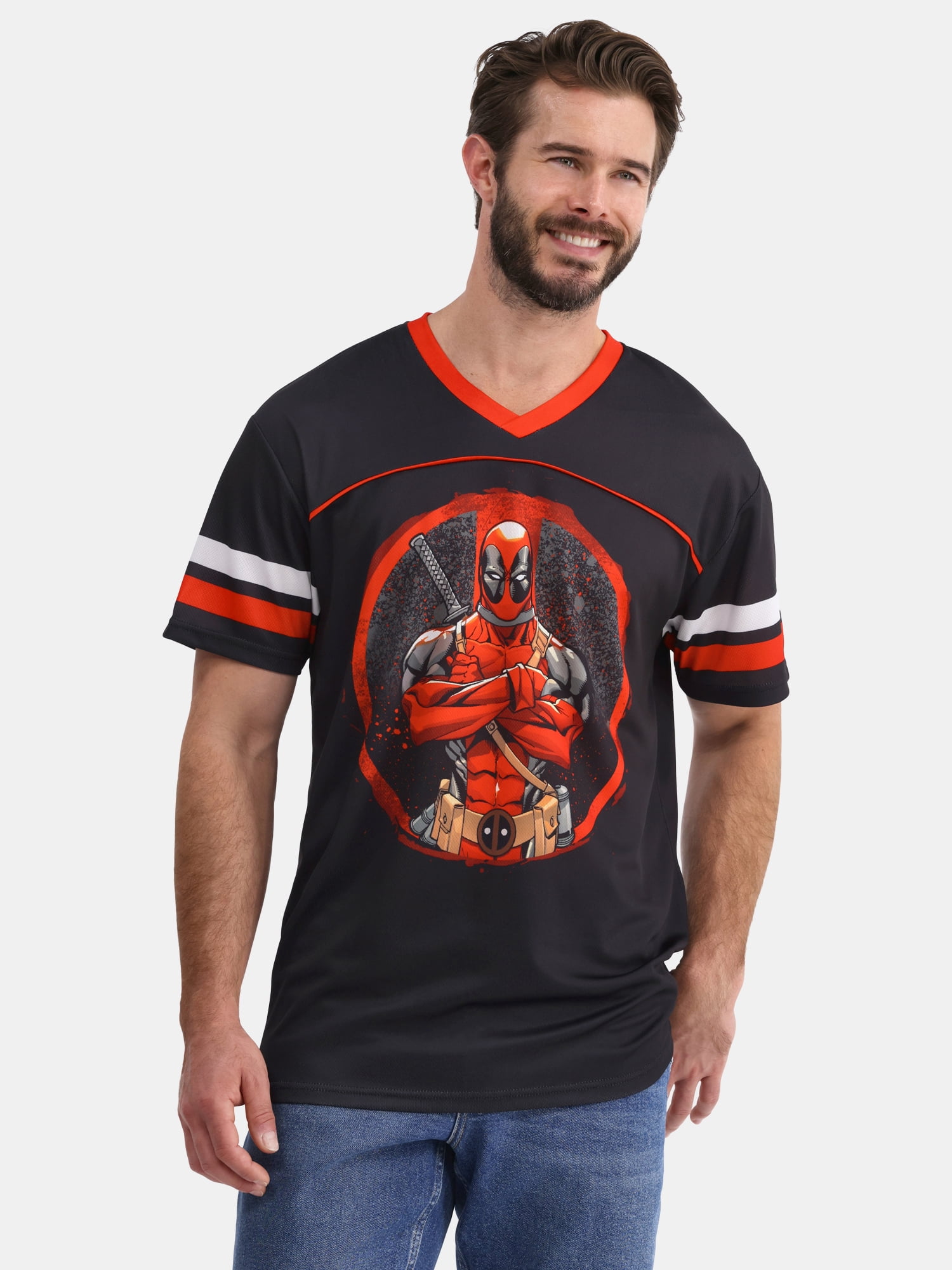 Marvel Deadpool men's Graphic Soccer Jersey XS-3XL - Walmart.com