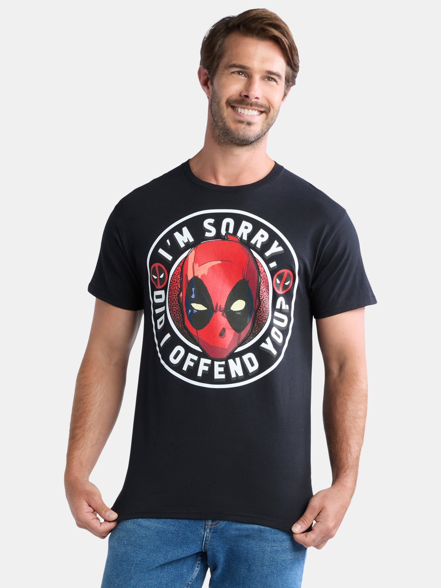 Deadpool Men's Sorry Not Sorry Graphic Tee Shirt S-3XL Cotton Polyester ...