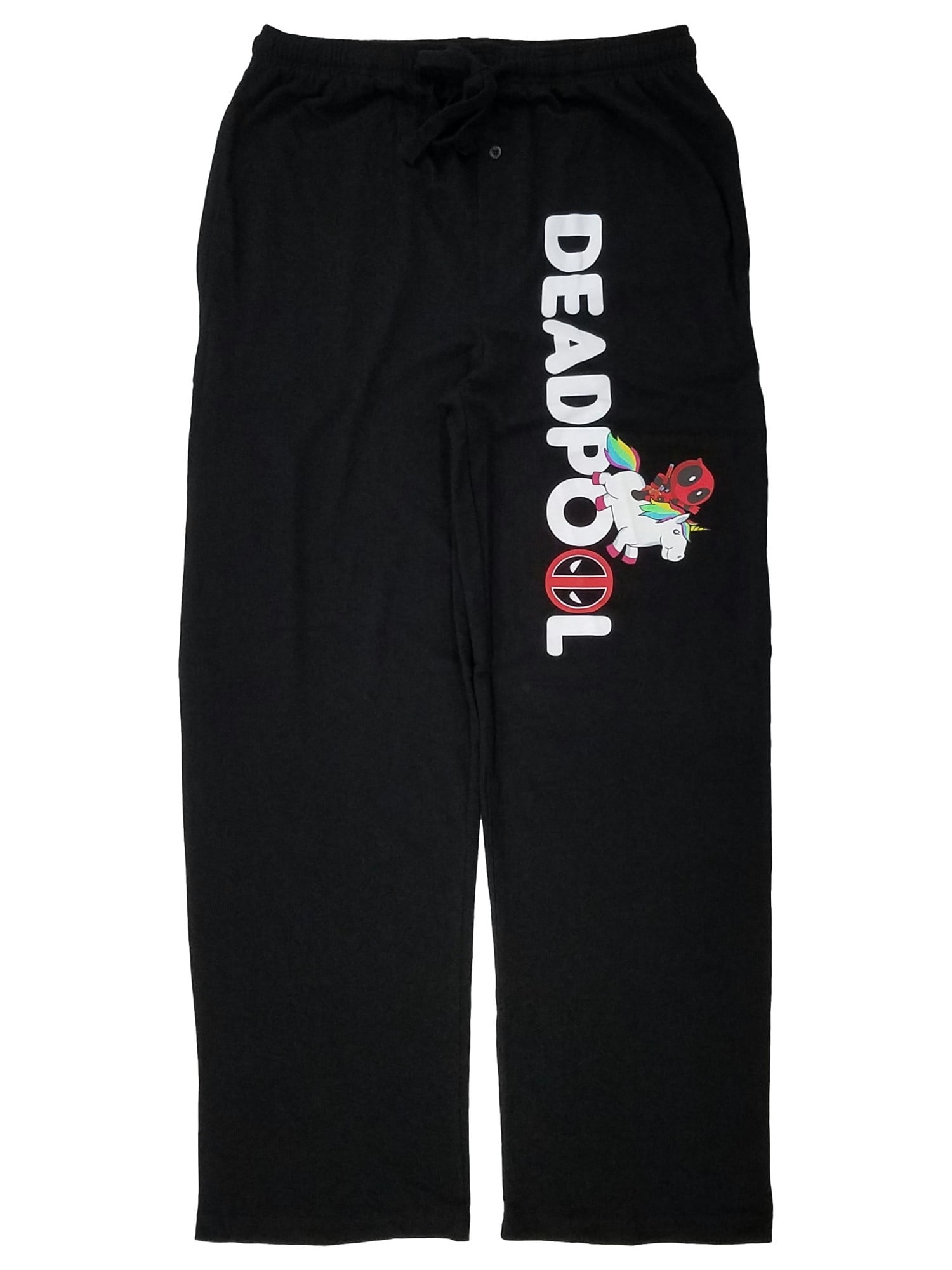 Deadpool Mens Black Unicorn Lounge Pant Sleep Pants Pajama Bottoms ...