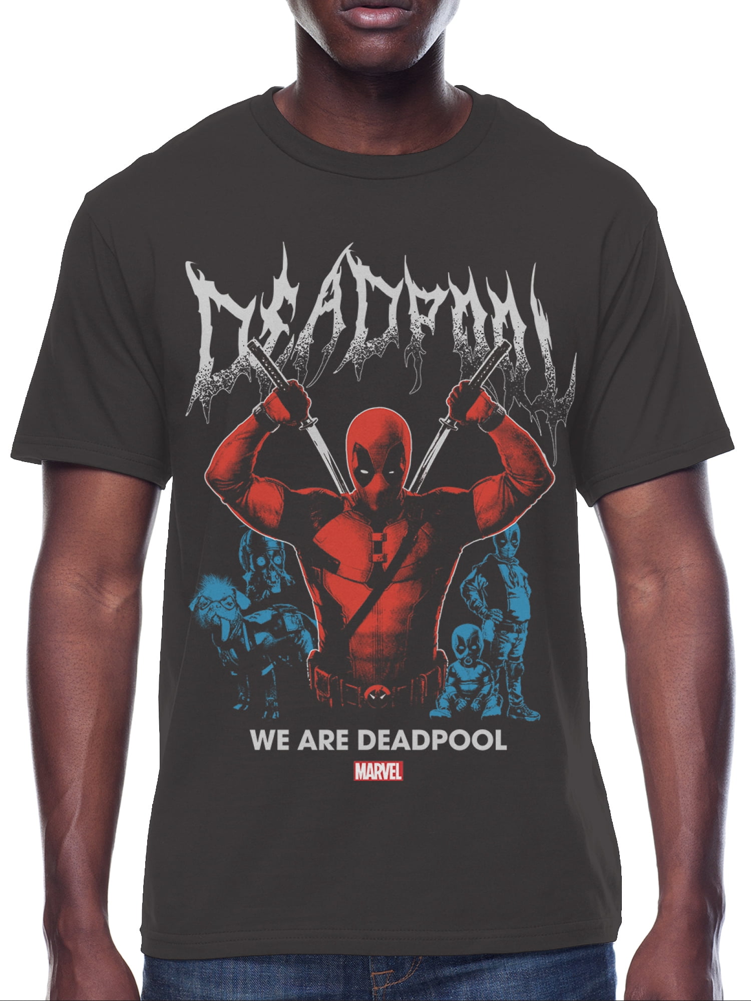 Deadpool, Mens Graphic Print Short Sleeve Tee, Swords, Sizes S-3XL ...