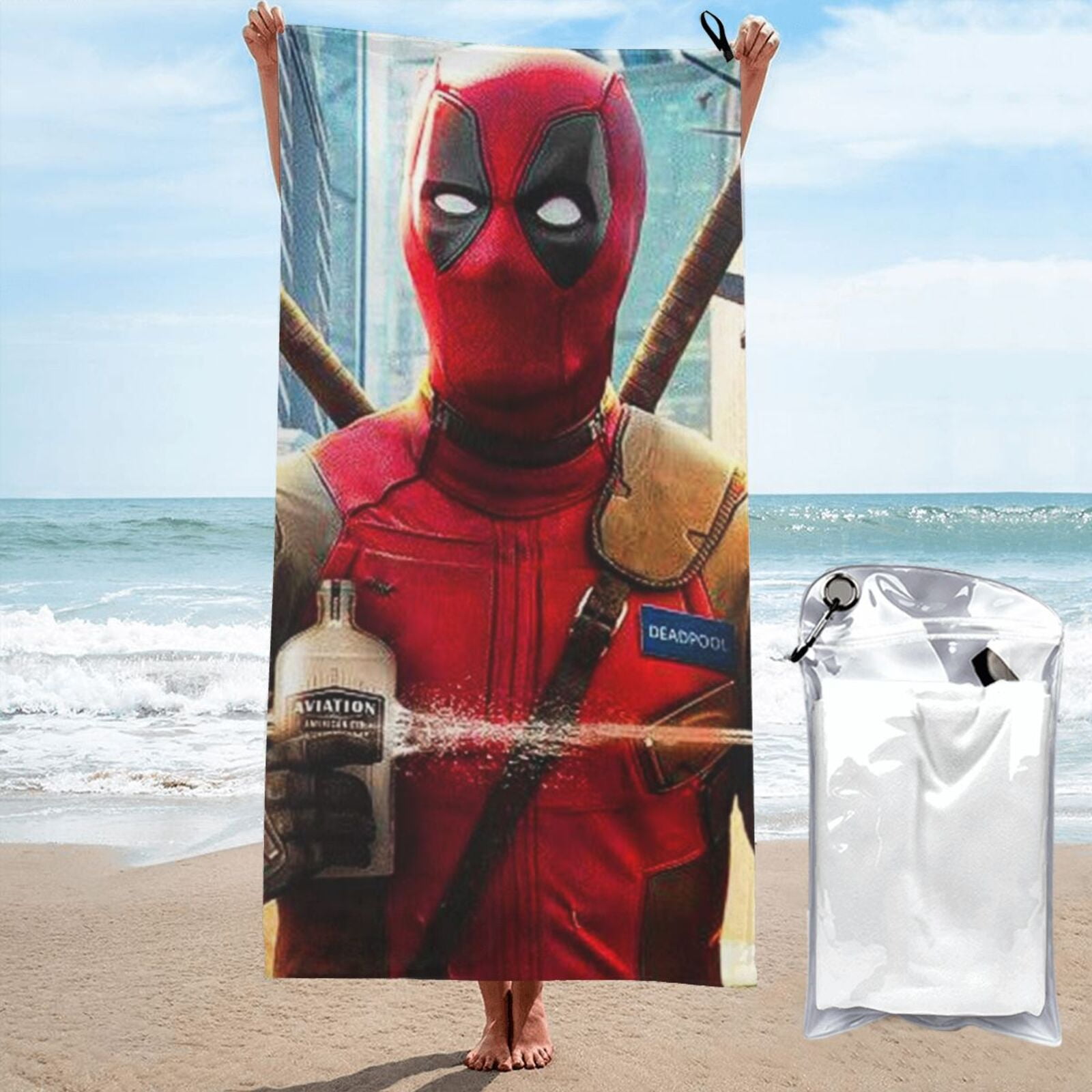 Deadpool Microfiber Beach Towel Oversized Lightweight Quick Dry Sand ...