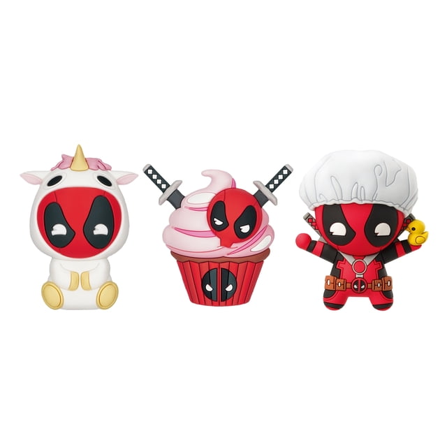 Deadpool Monogram 3D Bag Clips 3-Pack – Walmart Exclusive Collectible ...
