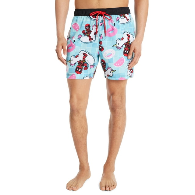Deadpool More Pool Party Men's & Big Men's Swim Trunks, Sizes S-3XL ...
