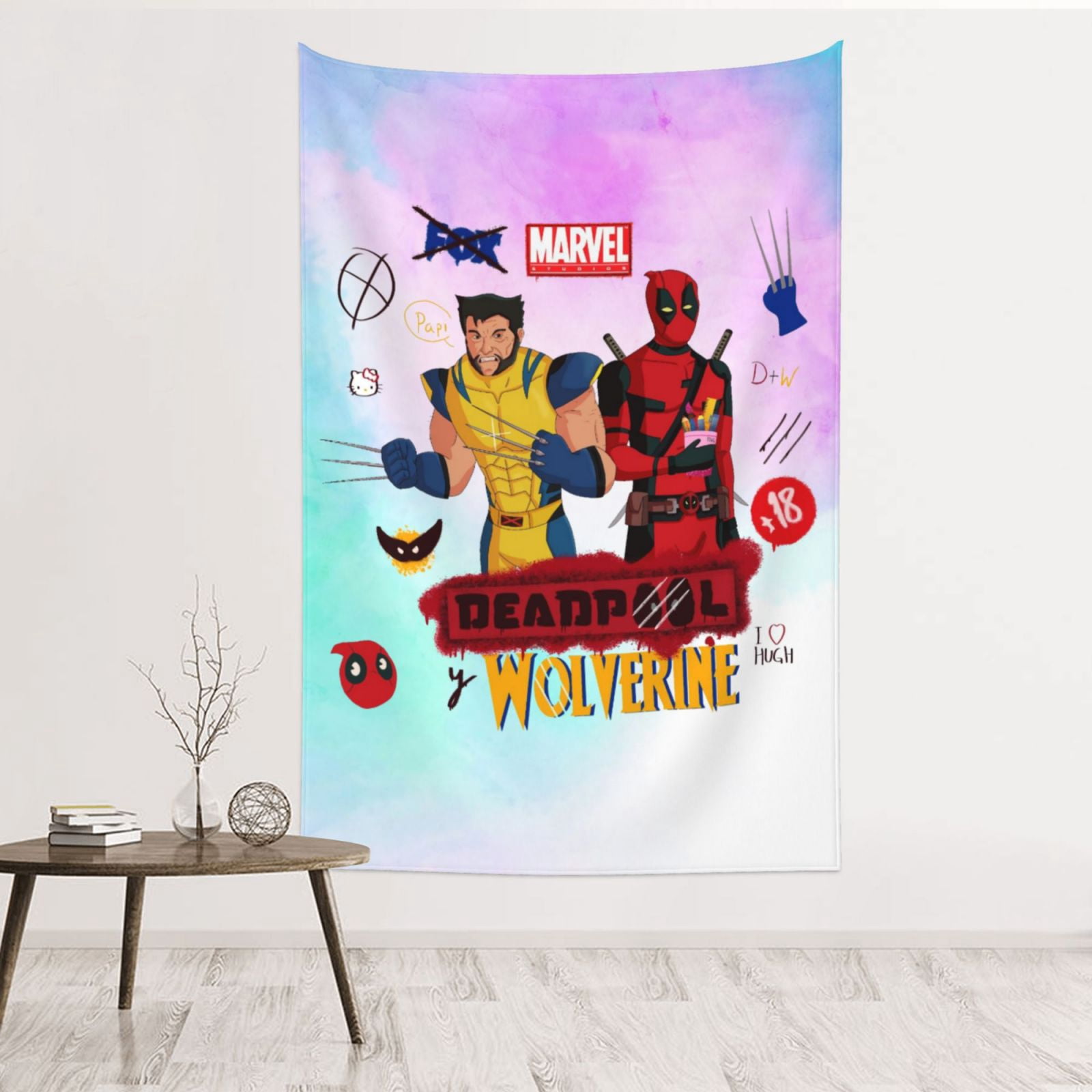 Deadpool Movie Wall Tapestries for Bedroom Aesthetic Living Room Office ...