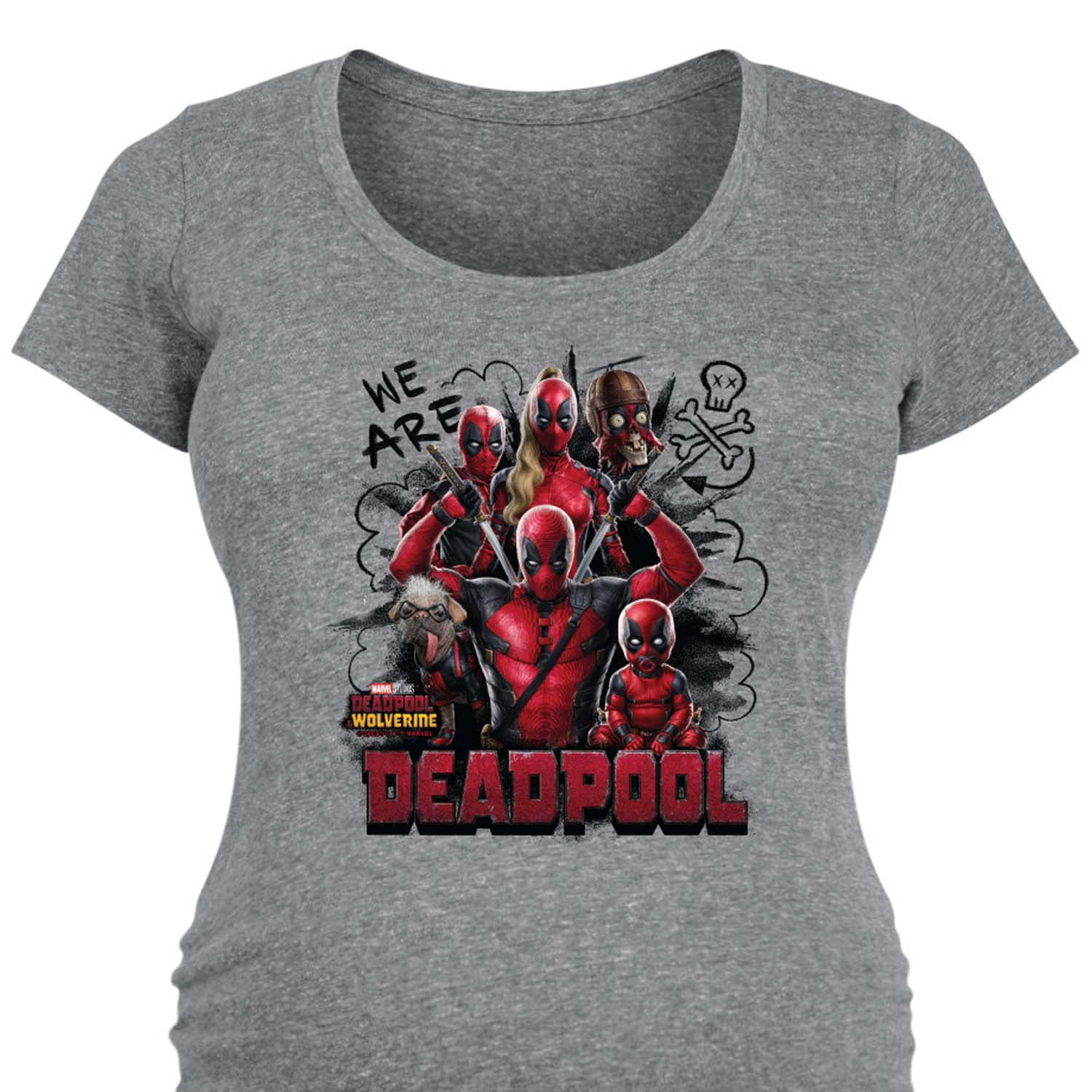Deadpool - Mult-Pools- Women's Maternity Scoop Neck Graphic T-Shirt ...