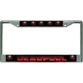 Deadpool Multi Logo Chrome License Plate Frame - Walmart.com