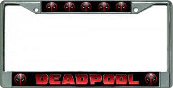 Deadpool Multi Logo Chrome License Plate Frame - Walmart.com