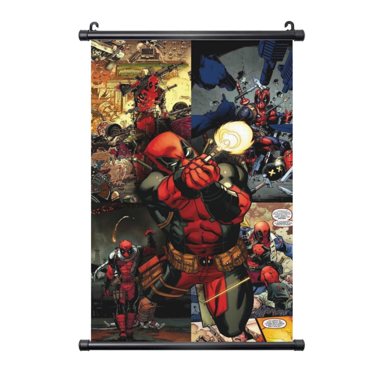Deadpool Poster Aesthetic Canvas PVC Shaft Wall Art Hanging Hanger ...