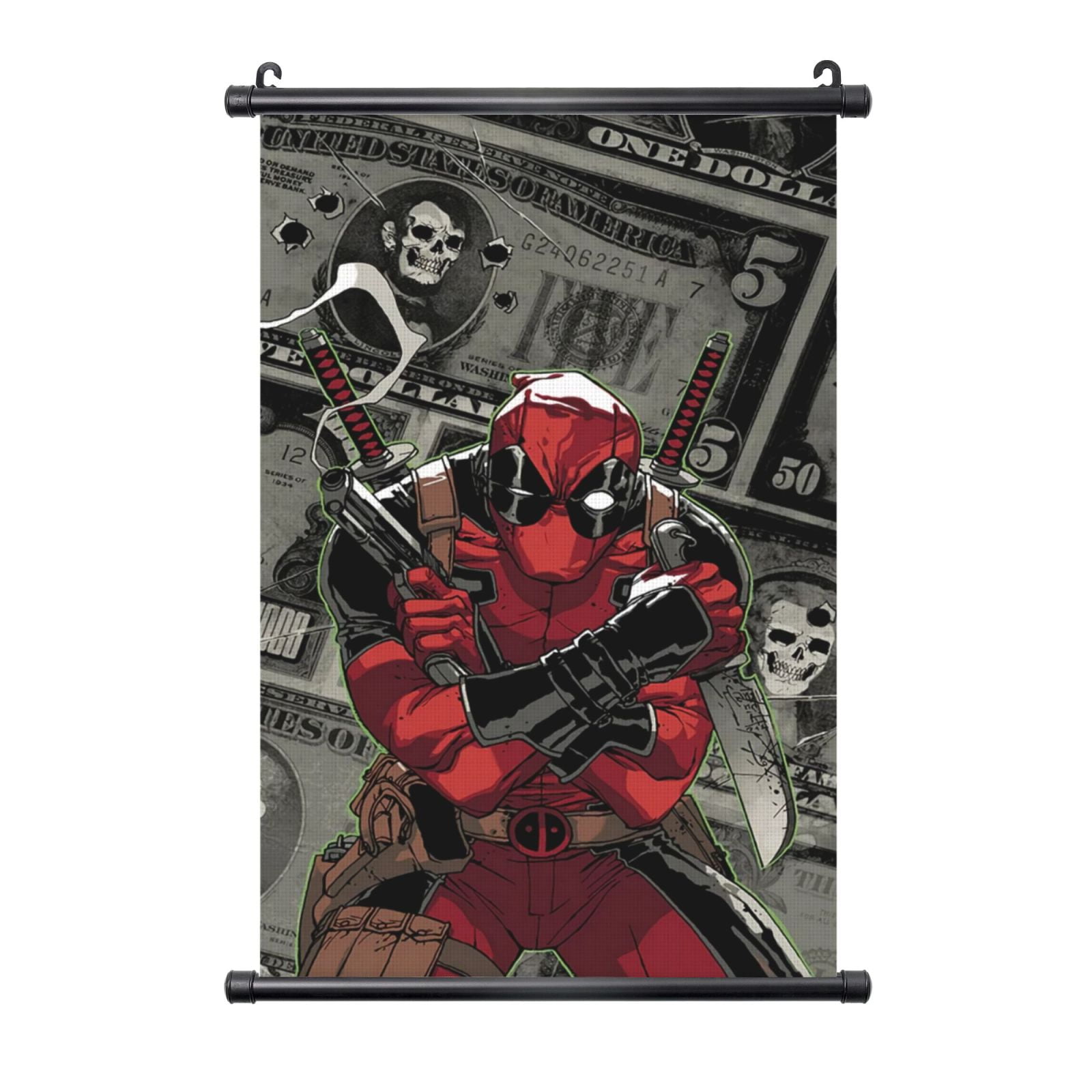 Deadpool Poster Aesthetic Canvas PVC Shaft Wall Art Hanging Hanger ...