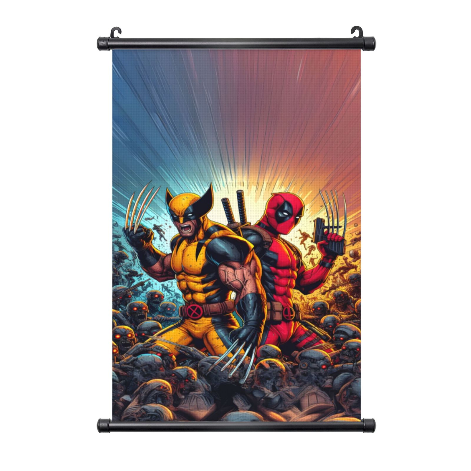 Deadpool Poster Aesthetic Canvas PVC Shaft Wall Art Hanging Hanger ...