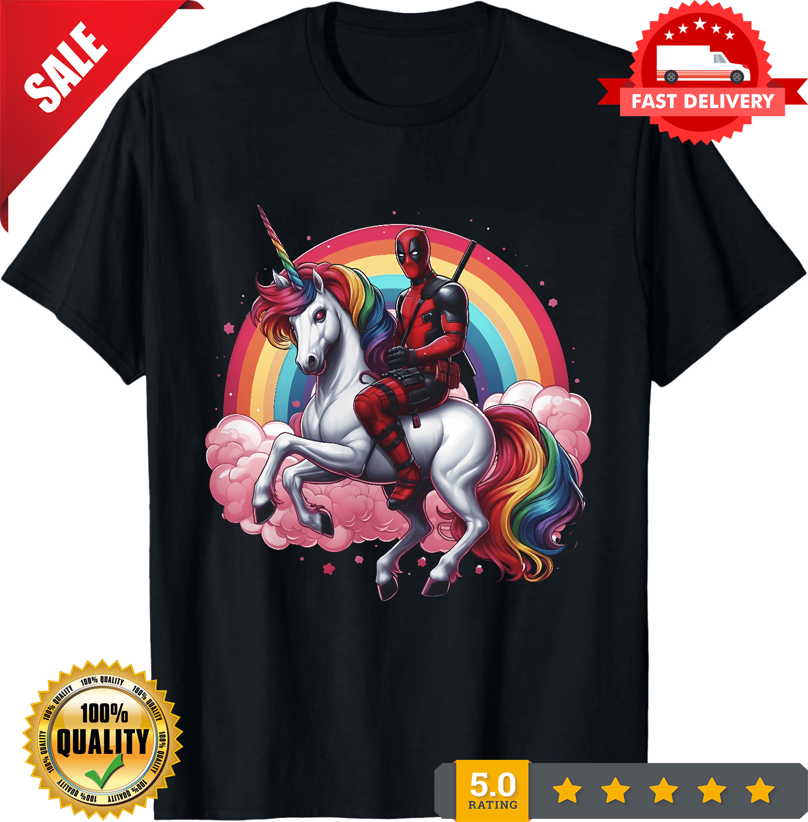 Deadpool Pride T-Shirt, ULTRA LIMITED-TH74354 - Walmart.com