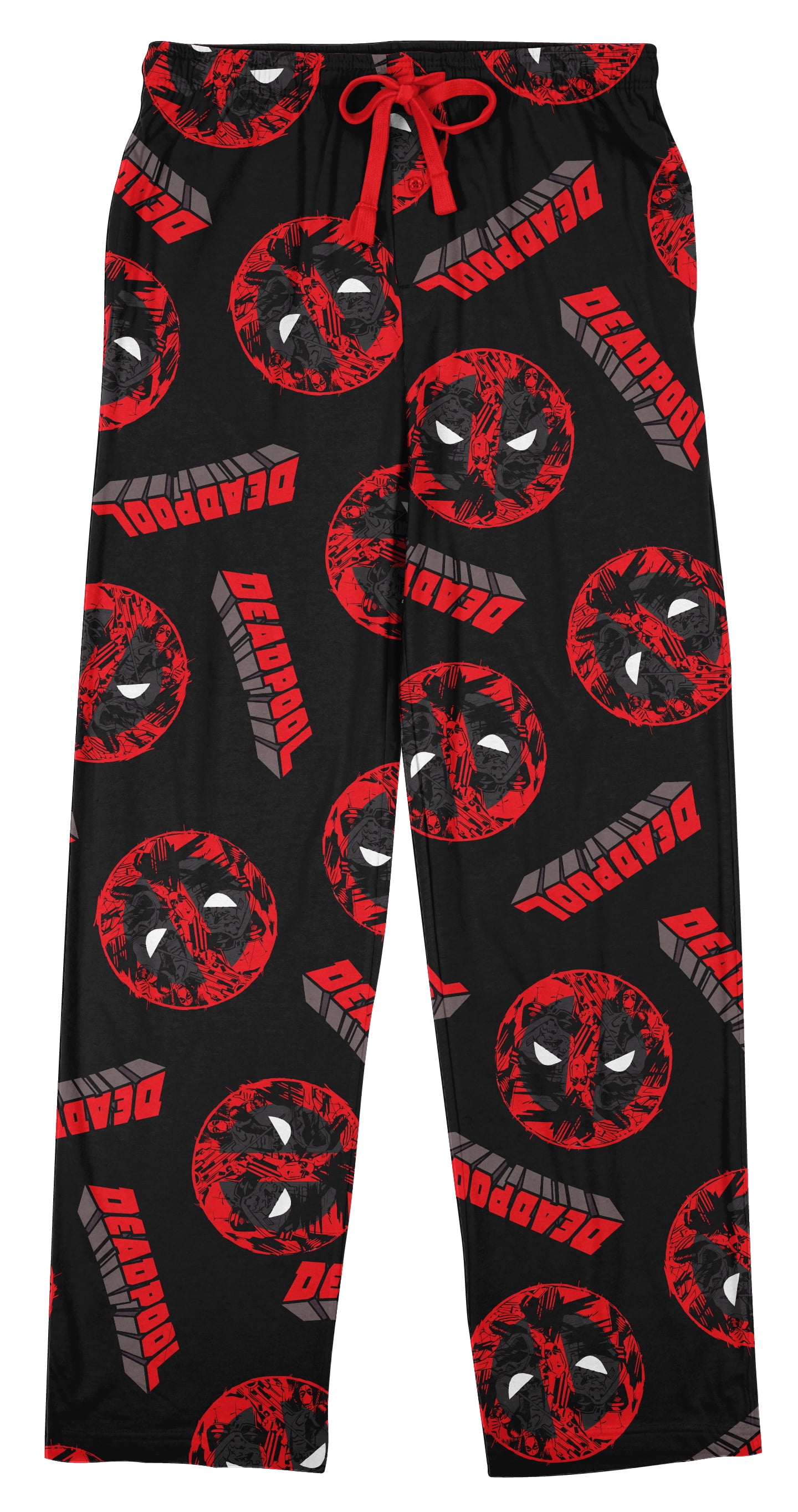 Deadpool Repeat Name & Logo Men's Black Sleep Pajama Pants-XXL ...