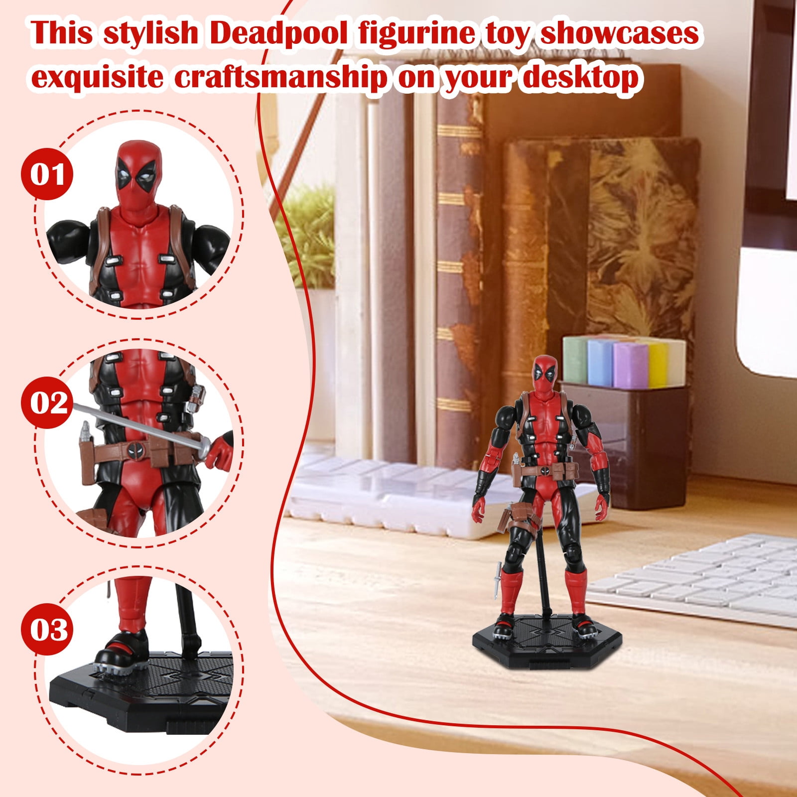 Deadpool Series Movie Iron Man 6.7 Inches Assembling Figure Models ...