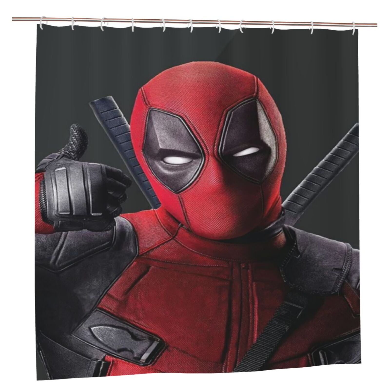 Deadpool Shower Curtain, Funny Anime Shower Curtain Sets Waterproof ...