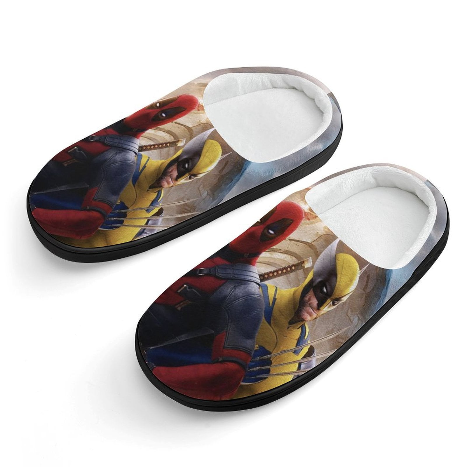 Deadpool Slippers for Kids, Cute Soft Plush Anti-slip Fluffy Fuzzy ...