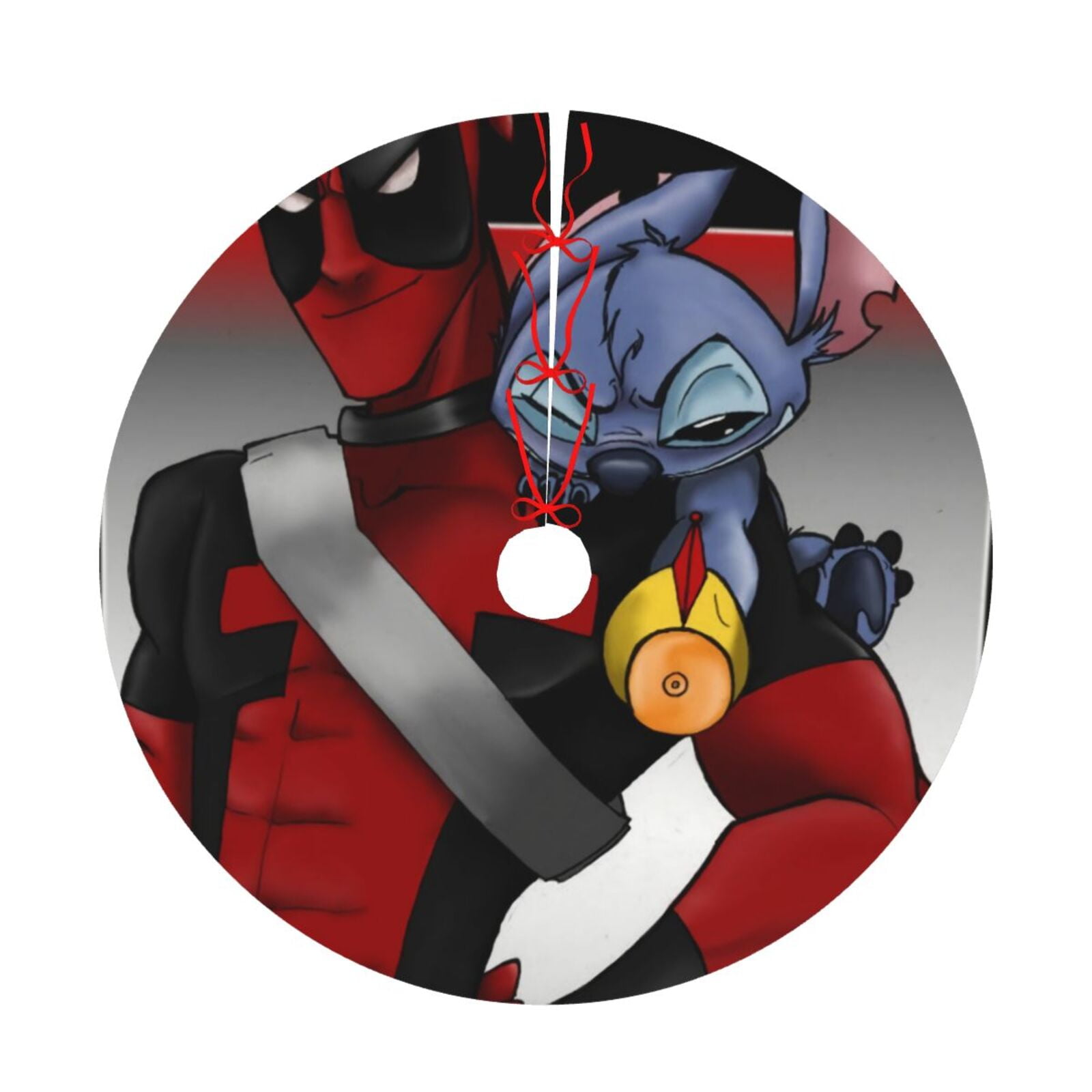 Deadpool And Stitch By Amydrewthat Christmas Tree Skirt Soft and Funny ...