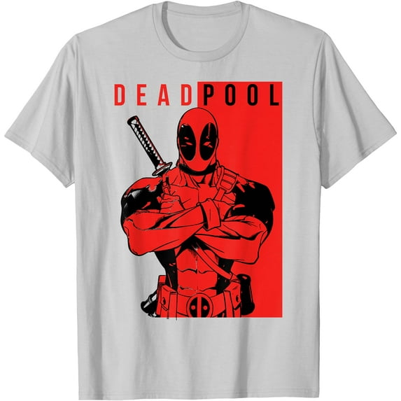 Deadpool Two-Toned Portrait Graphic DTG Print Unisex T-Shirt - Walmart.com