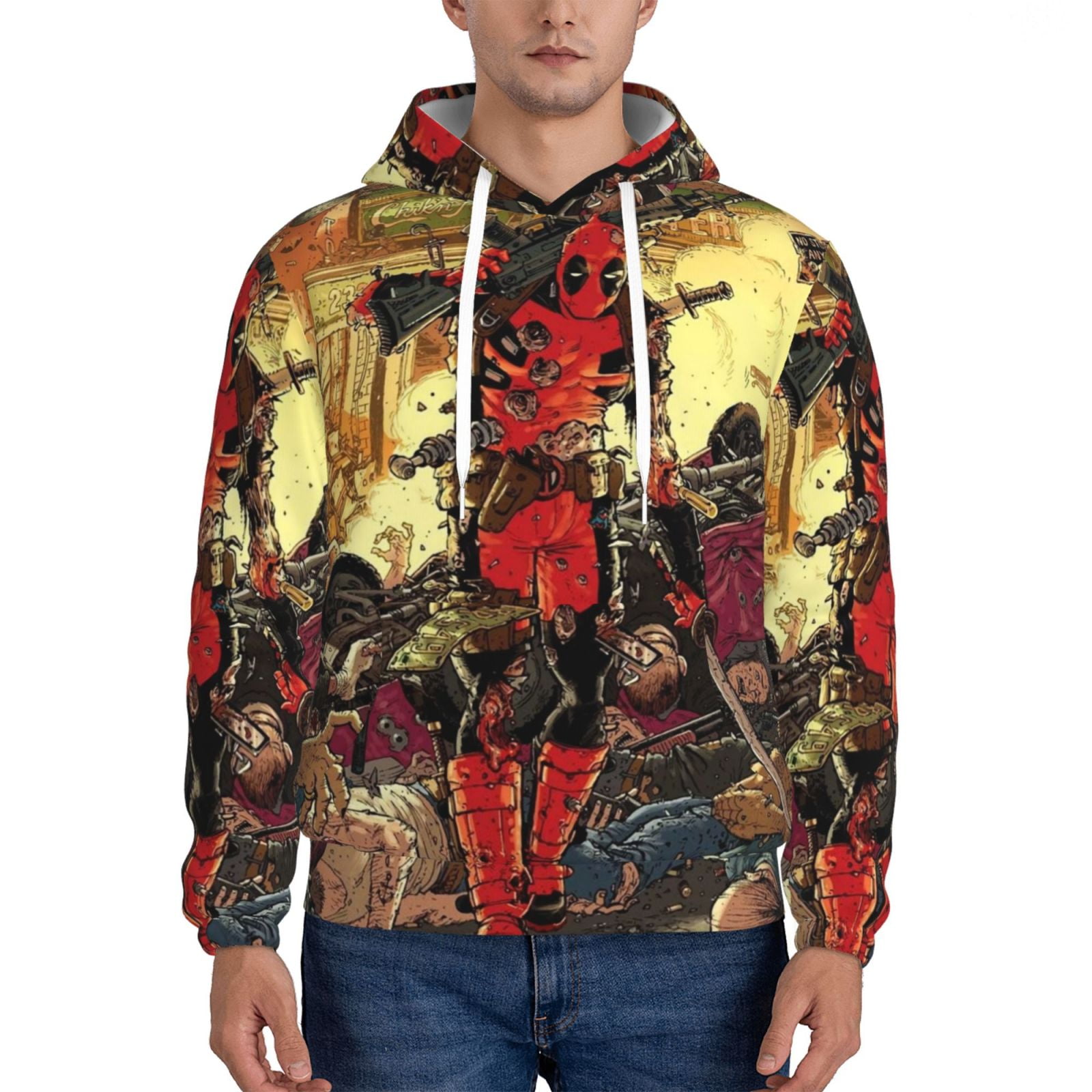 Deadpool Unisex Hoodie Novelty 3D Print Graphic Hooded Sweatshirt ...