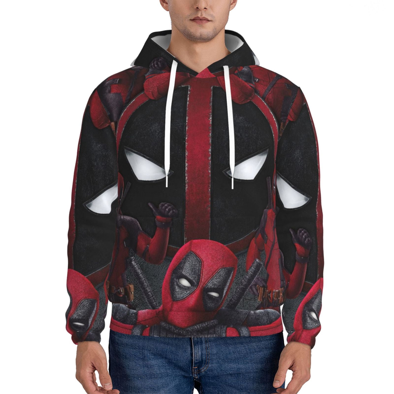 Deadpool Unisex Hoodie Novelty 3D Print Graphic Hooded Sweatshirt ...