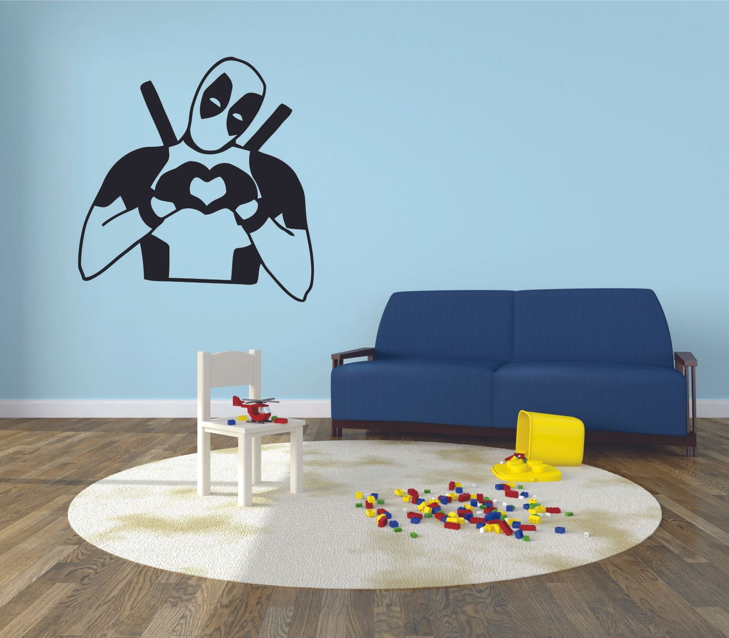 Deadpool Wade Wilson Marvel Hero Character Cartoon Wall Sticker Art ...
