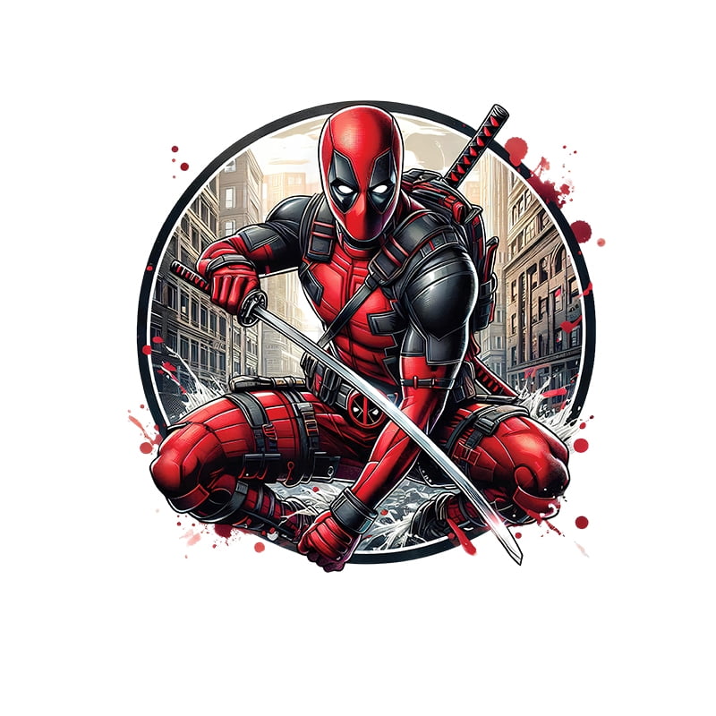 Deadpool Wall Sticker For Bedroom Living Room Nursery Party Decorations ...