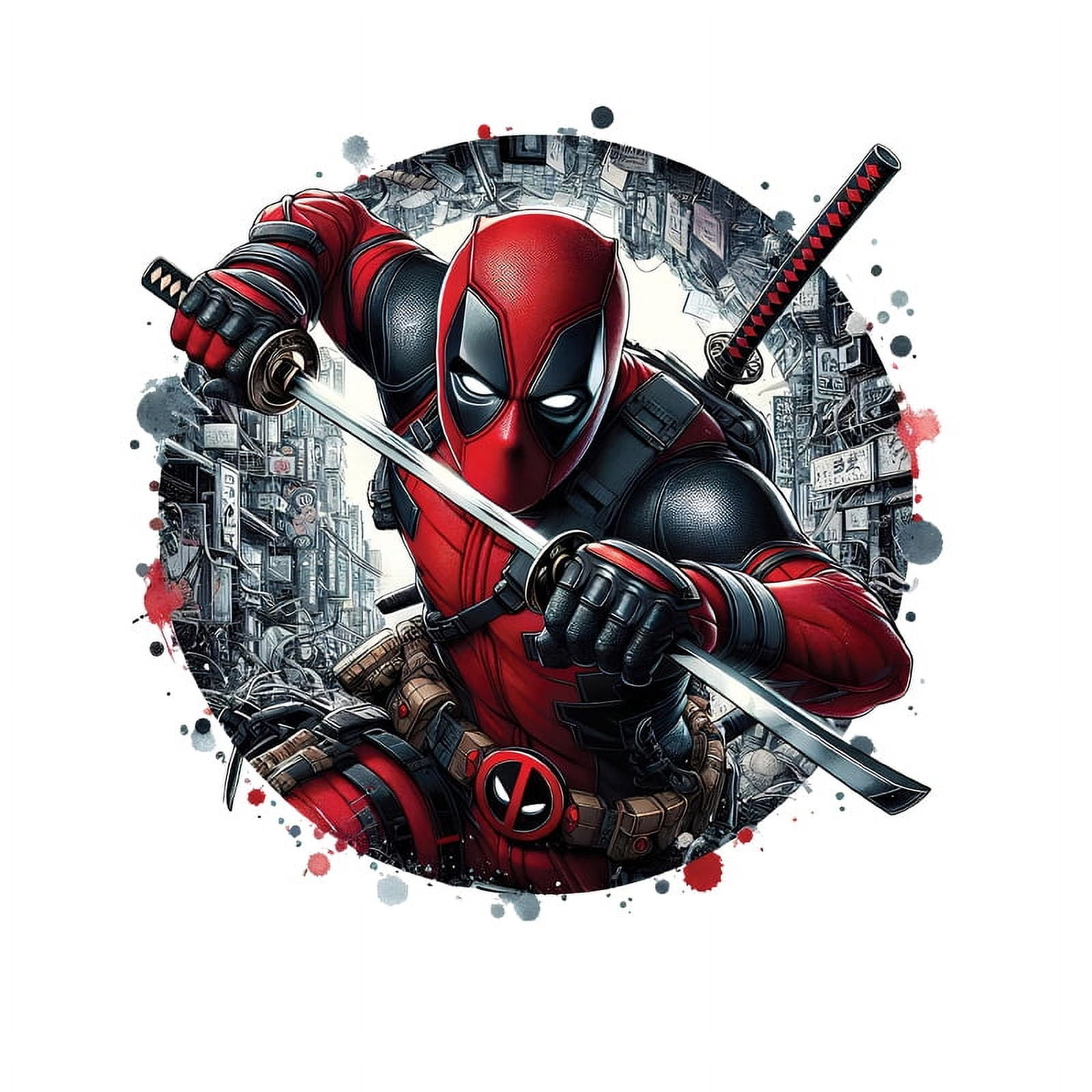 Deadpool Wall Sticker For Bedroom Living Room Nursery Party Decorations ...