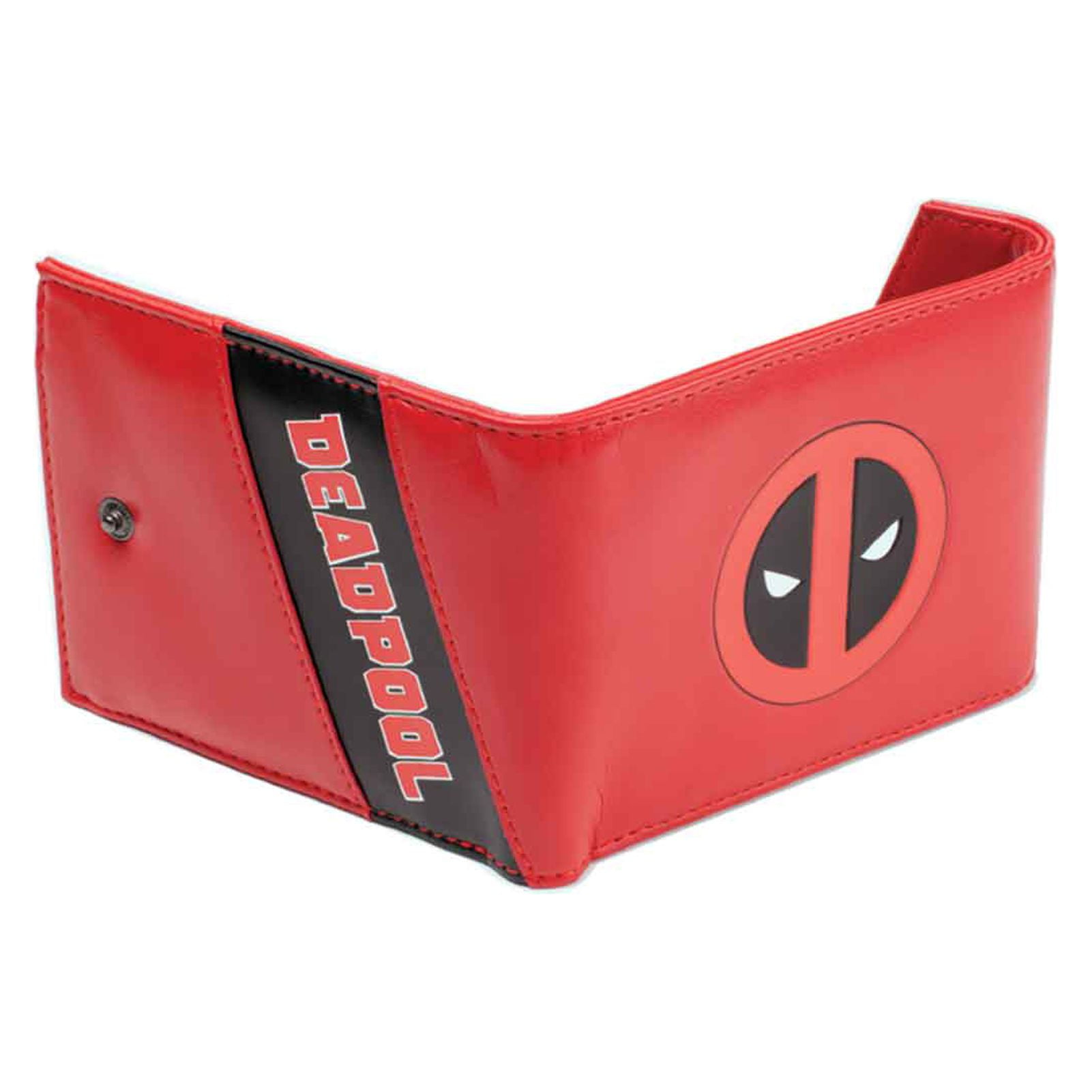 Deadpool Wallet Deadpool face logo new Official Marvel Red Trifold ...