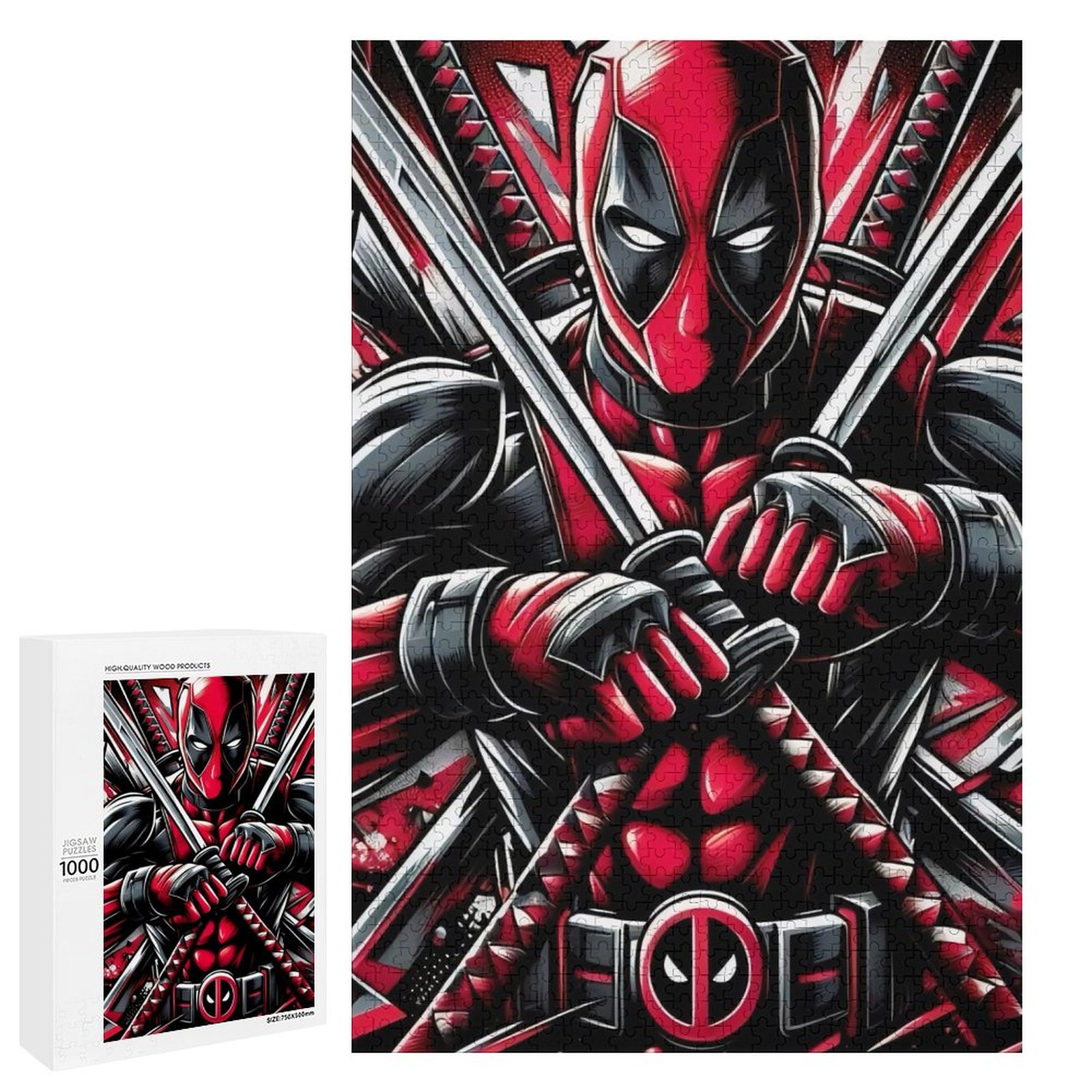 Deadpool Wallpaper Puzzles- 1000 Piece Jigsaw Puzzle for Adults ...