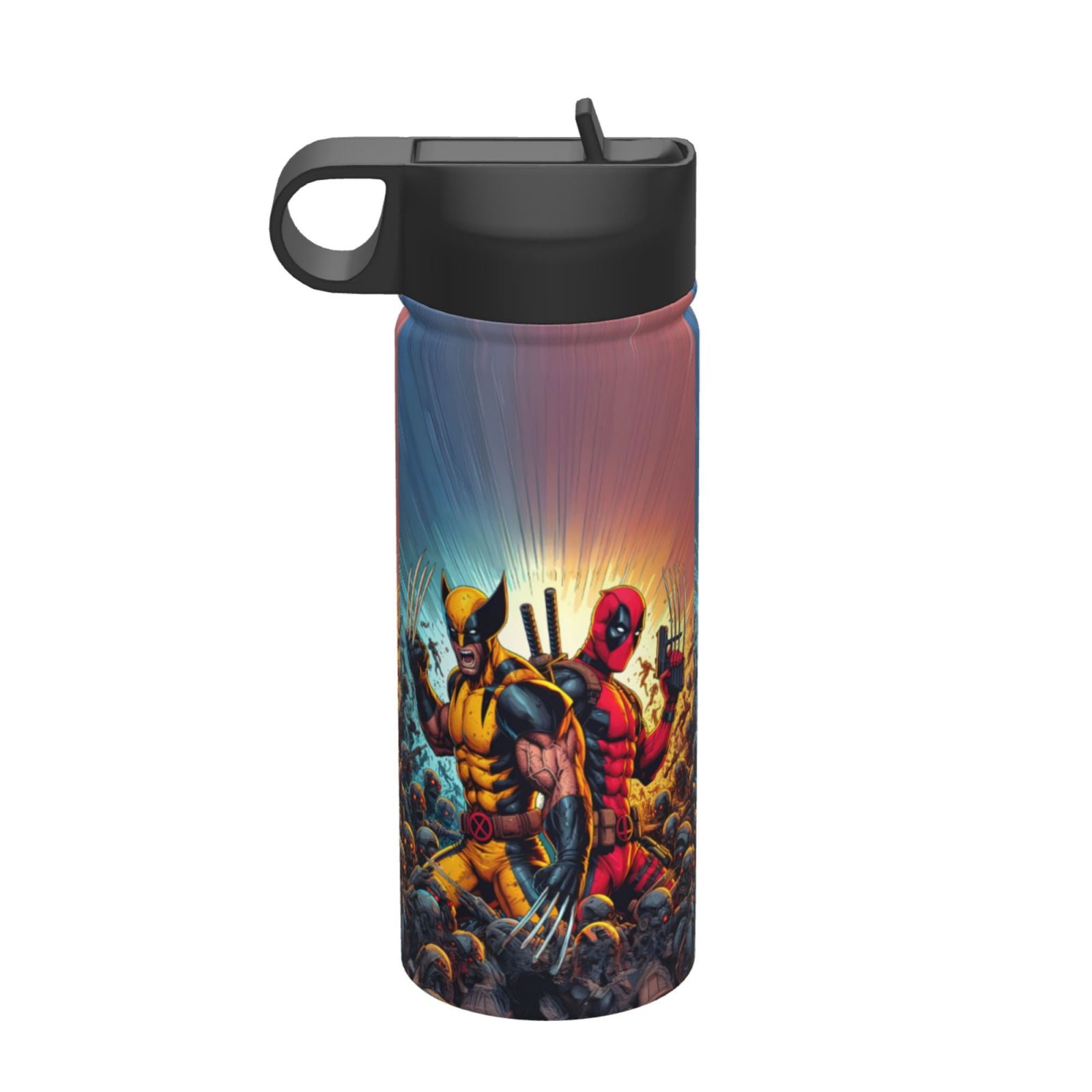 Deadpool Water Bottle, Cute Pattern Stainless Steel Vacuum Insulated ...