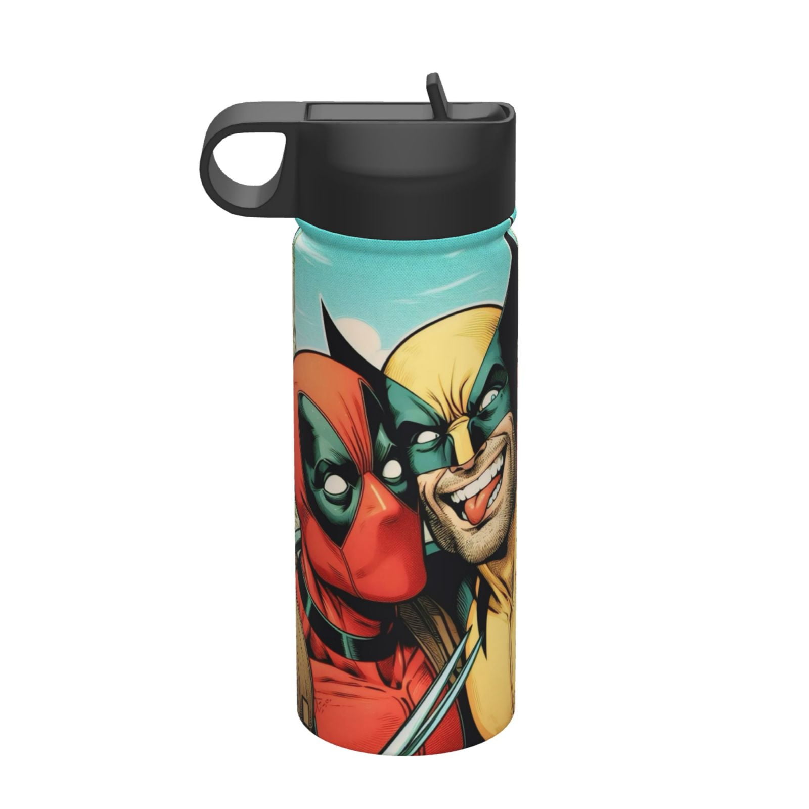 Deadpool Water Bottle, Cute Pattern Stainless Steel Vacuum Insulated ...