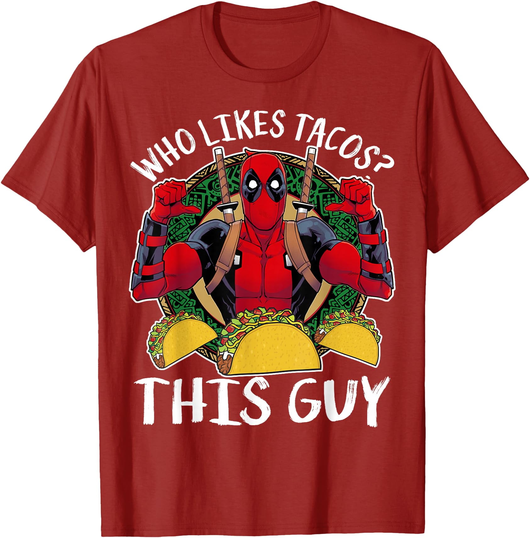 Deadpool Who Likes Tacos? This Guy Thumbs DTG Print Unisex T-Shirt ...