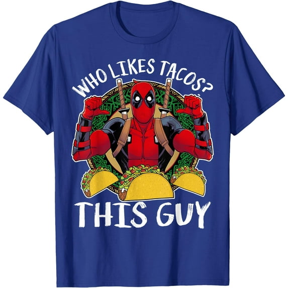 Deadpool Who Likes Tacos? This Guy Thumbs DTG Print Unisex T-Shirt ...