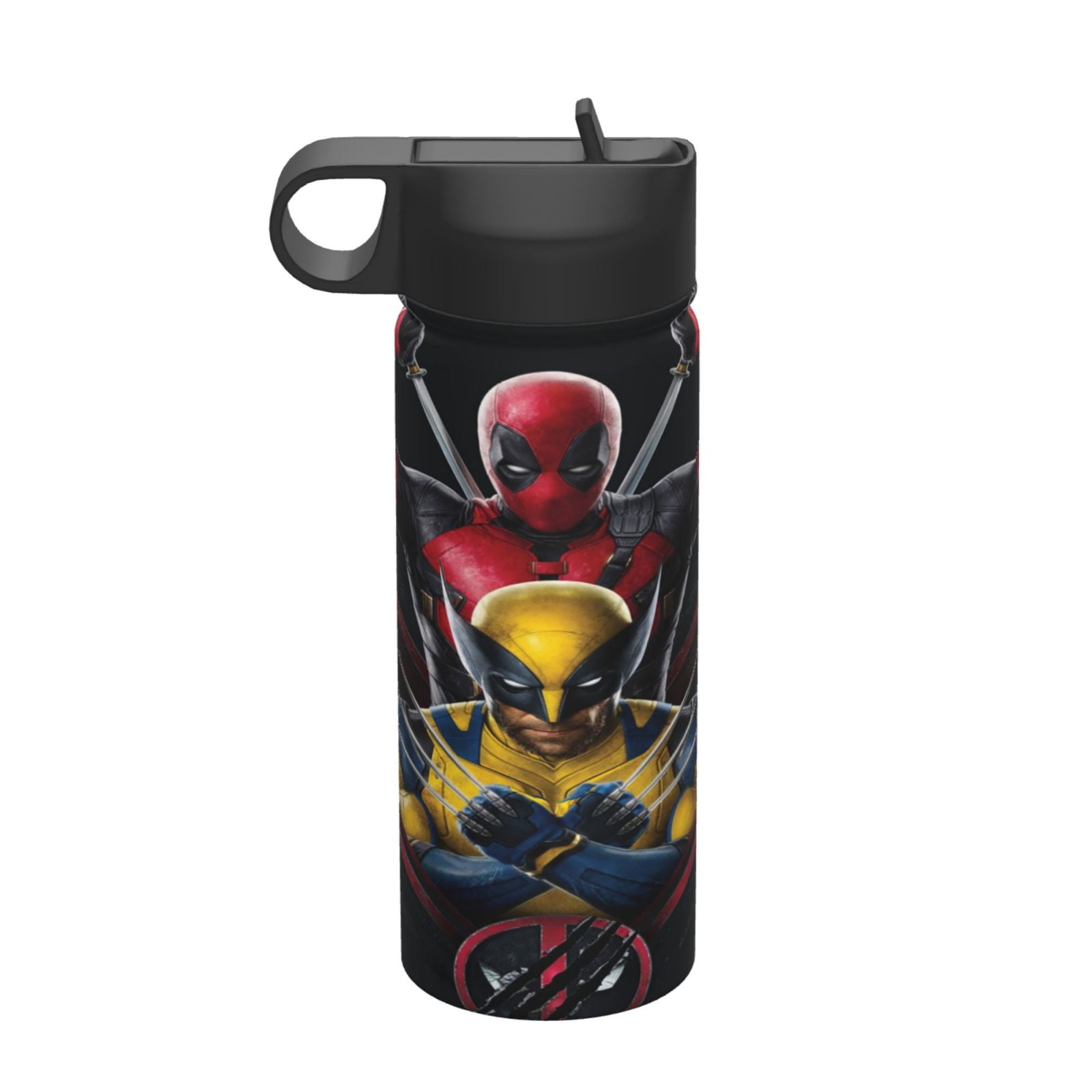 Deadpool & Wolverine 18 oz Insulated Water Bottle, Reusable Stainless ...