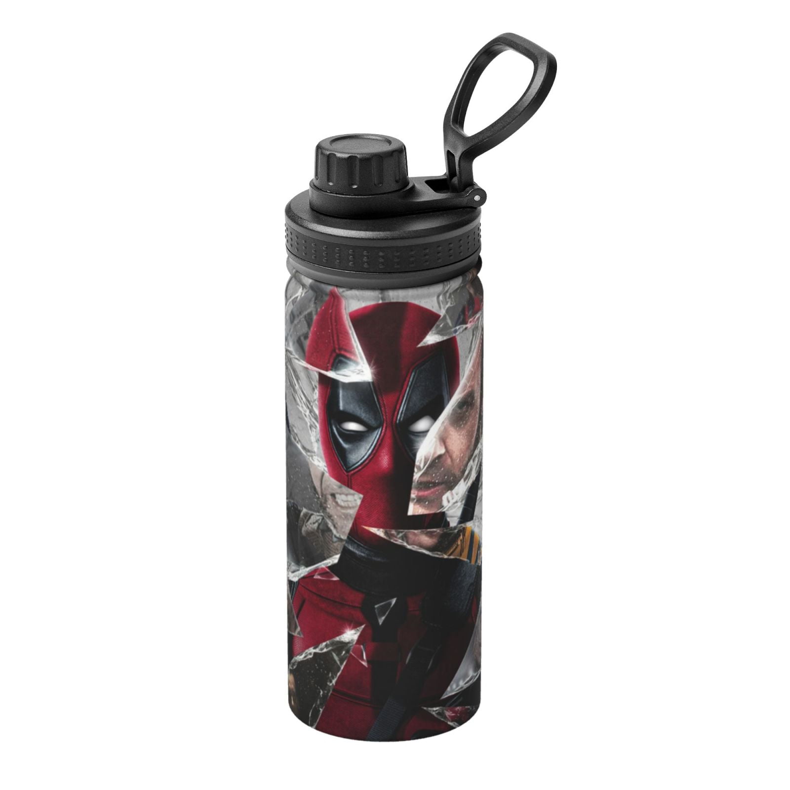 Deadpool & Wolverine 18oz Insulated Water Bottle With Handle, Stainless ...