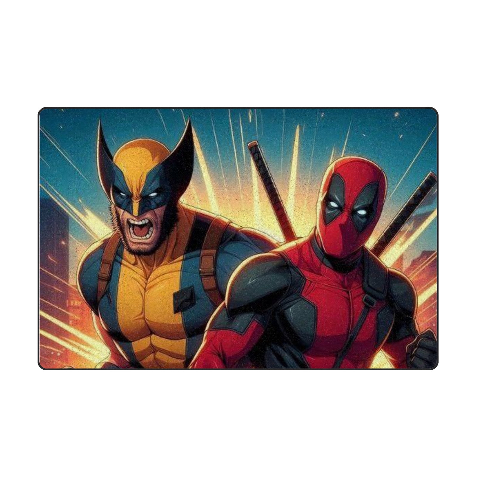 Deadpool Wolverine 24*36IN Home Decor Rugs Non-Skid Indoor Carpet ...