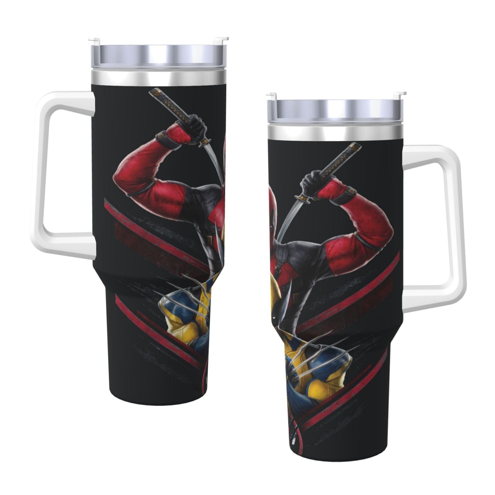 Deadpool & Wolverine 40 Oz Tumbler With Handle And Straw Double Wall ...