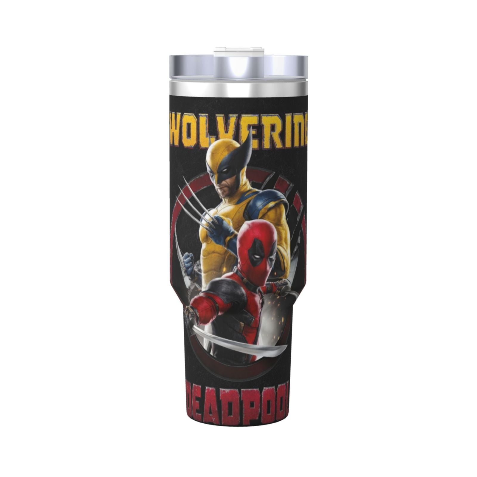 Deadpool & Wolverine 40 oz Tumbler with Handle and Straw Lid,Water ...