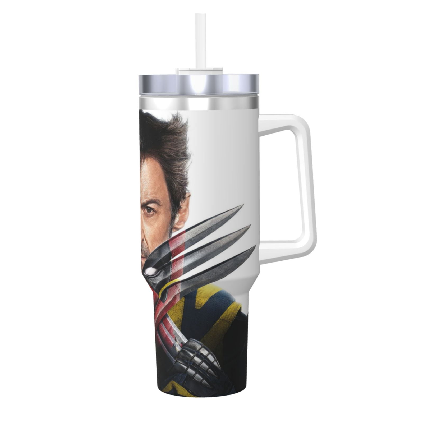 Deadpool & Wolverine 40 oz Tumbler With Handle and Straw, Stainless ...