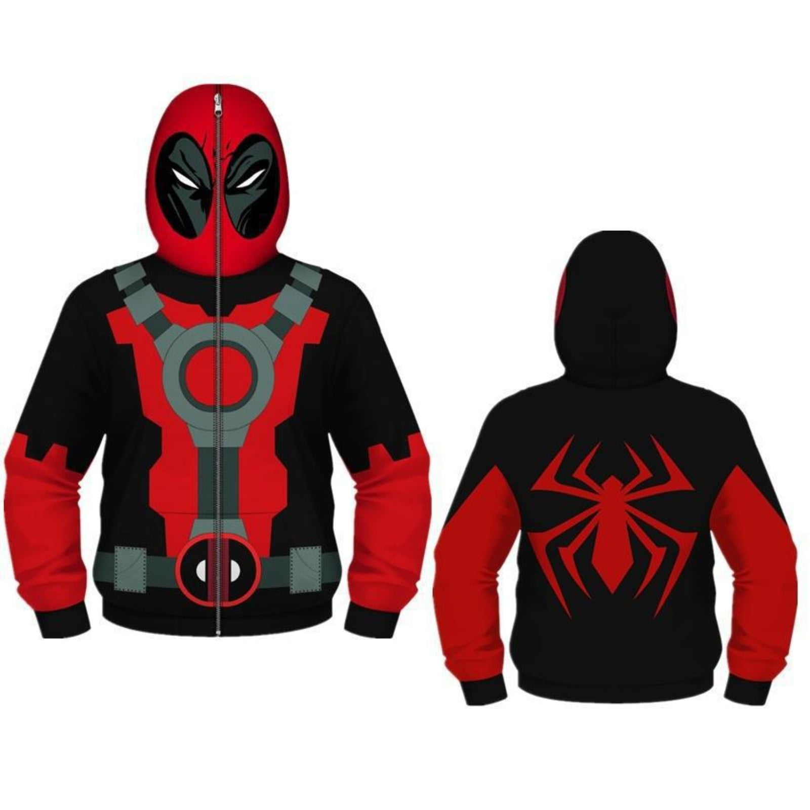 Deadpool Wolverine Adult Zentai Suit Halloween Cos-tume, Full Body Printed Spandex Hero Suit ...