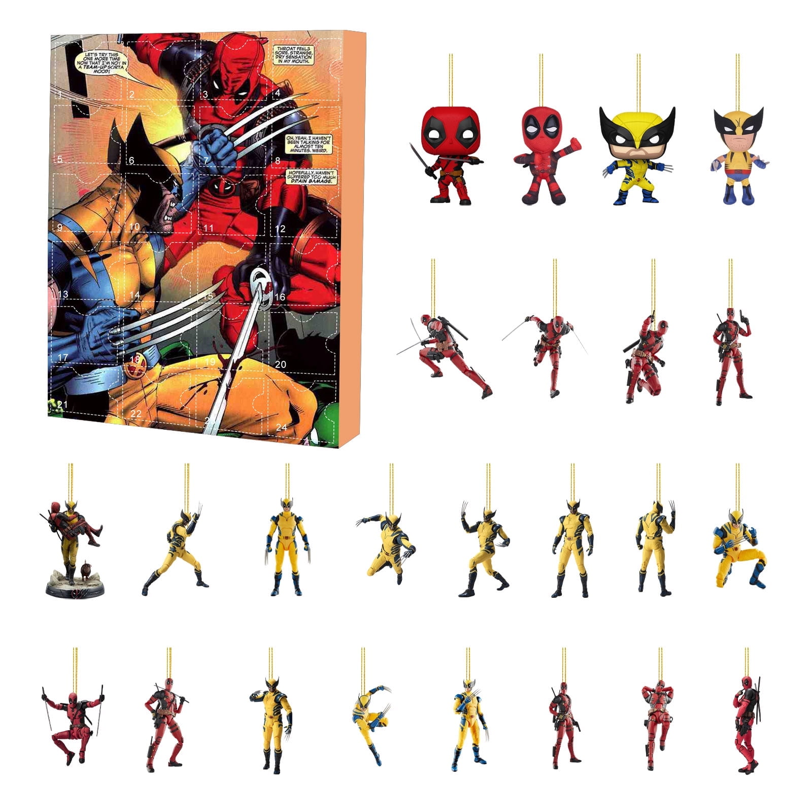 Deadpool and Wolverine Advent Calendar 2024 Kids, 24 Days Christmas ...