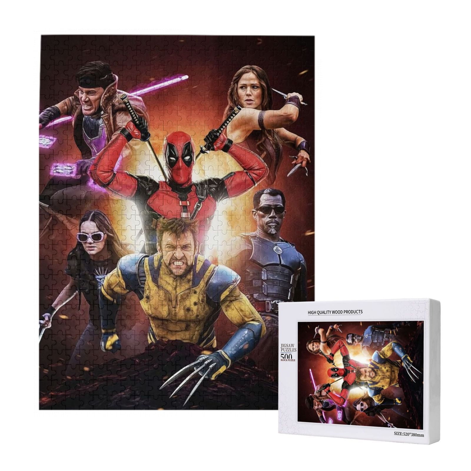 Deadpool Wolverine Anime Puzzles Boys Girls Teens 300/500/1000 Piece ...