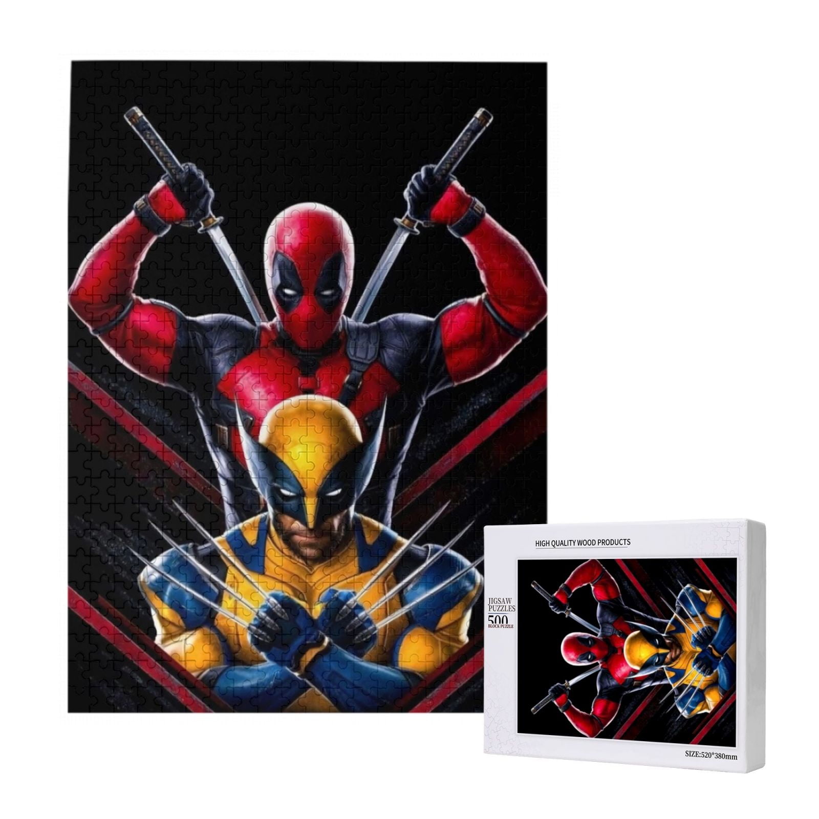 Deadpool Wolverine Anime Puzzles Boys Girls Teens 300/500/1000 Piece ...