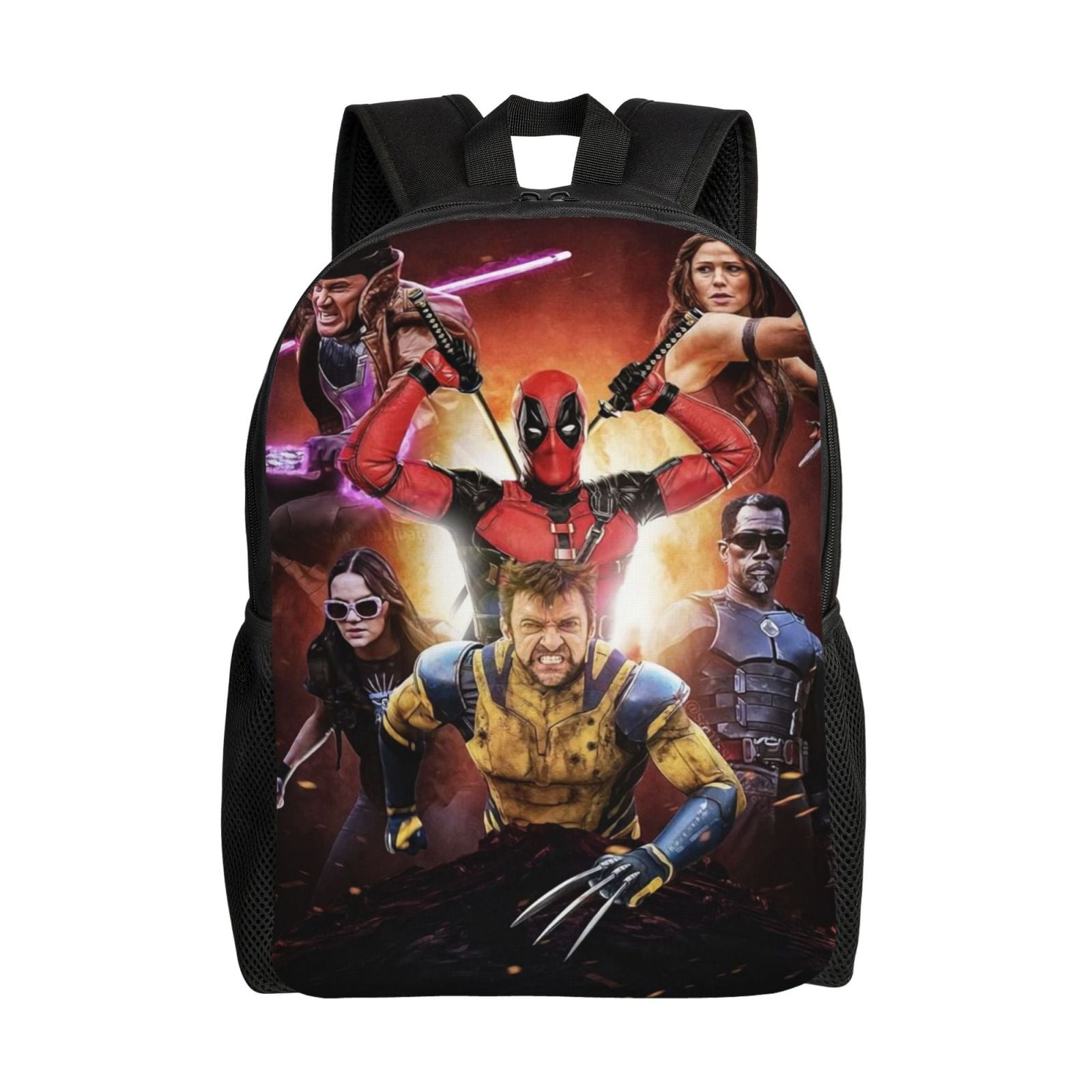 Deadpool Wolverine Backpack, 3D Printed Cartoon Laptop Bag Bookbag ...