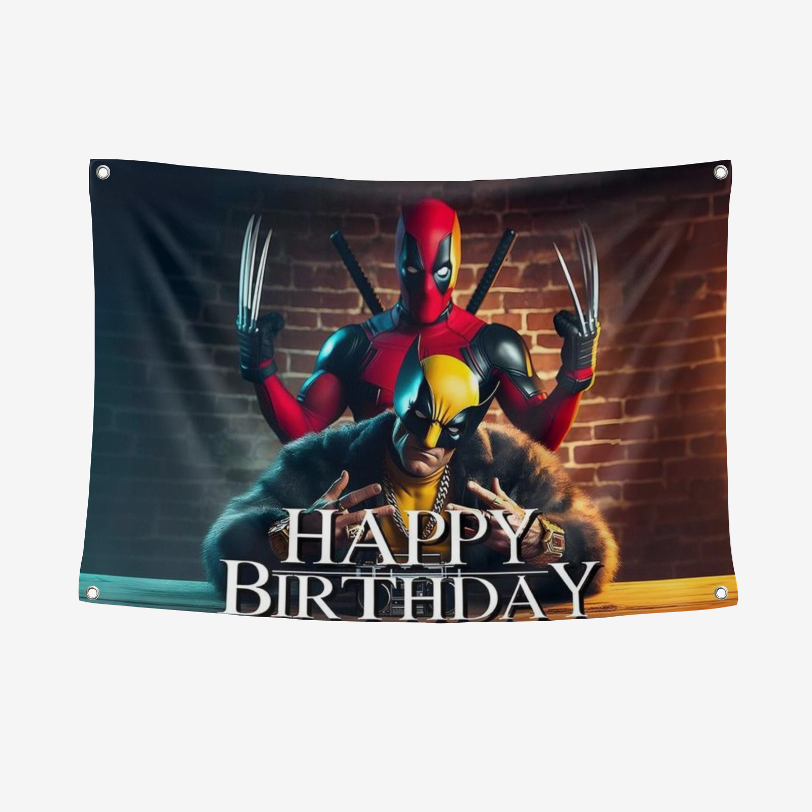 Deadpool & Wolverine Banner Background Backdrop 3.28*4.92FT/100*150CM ...