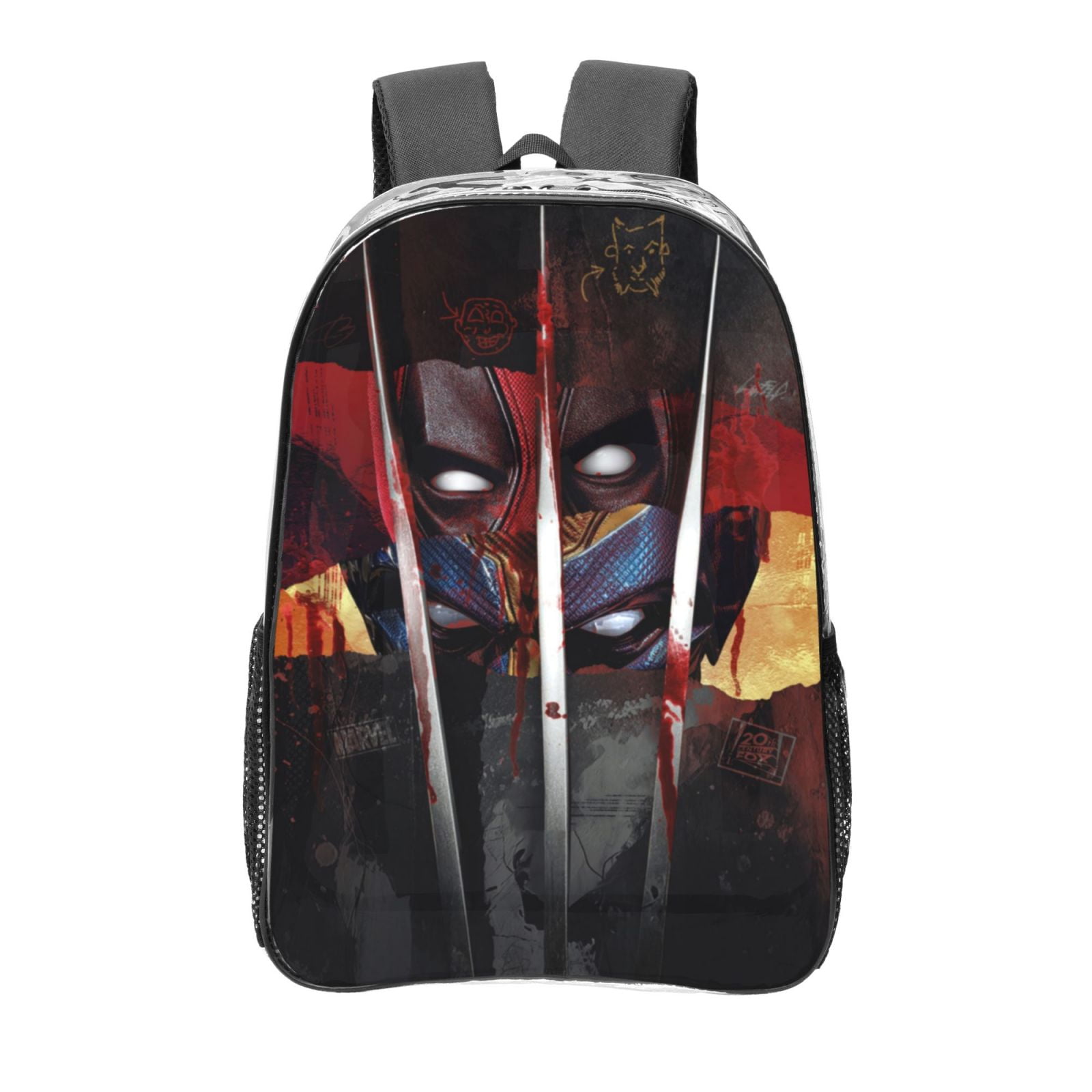 Deadpool & Wolverine Basics Transparent Backpack School See Through ...