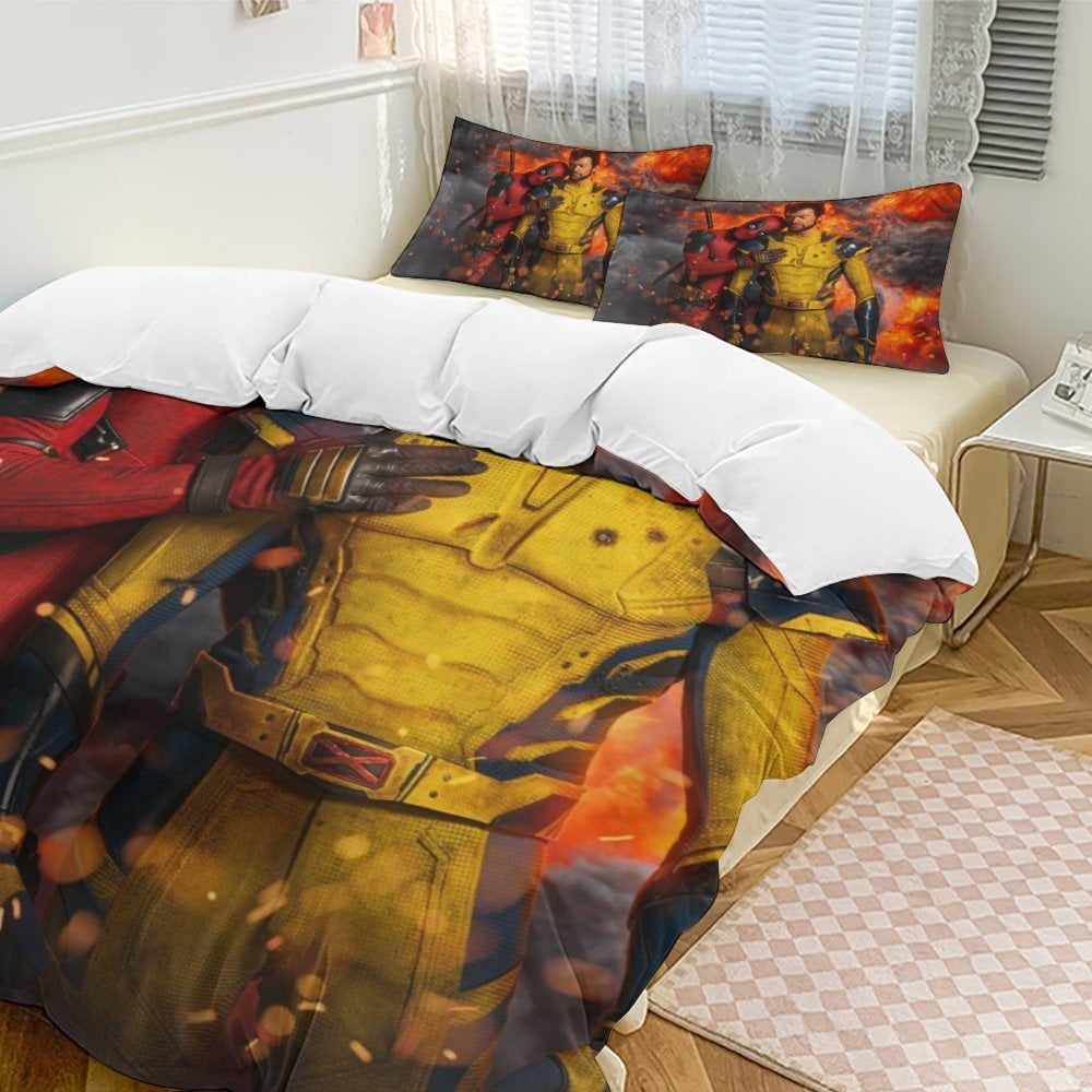 Deadpool & Wolverine Bedding Comforter Sets, 3-Piece Bedding Set Soft ...