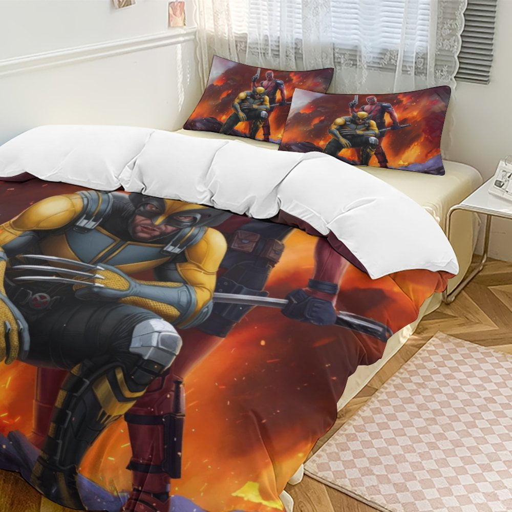Deadpool & Wolverine Bedding Comforter Sets, 3-Piece Bedding Set Soft ...