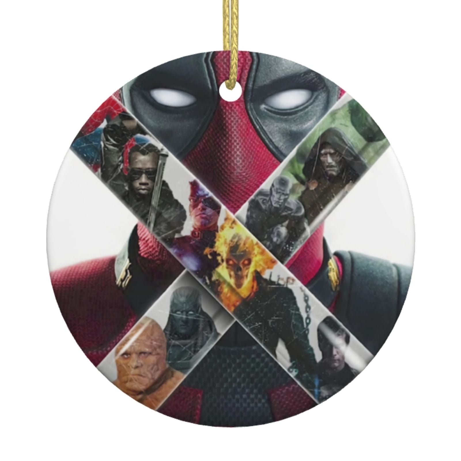 Deadpool And Wolverine Christmas Ornaments,Ceramic Xmas Ornaments with ...