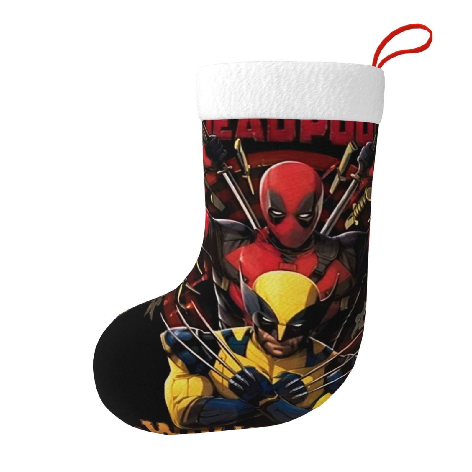 Deadpool Wolverine Christmas Stocking,Santa Stocking,18 Inch Large ...